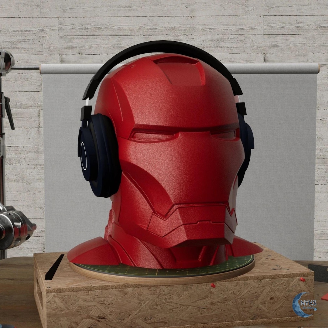 Iron Man Inspired Headphone Holder, 3D Printed Earbud Stand, Iron Man ...