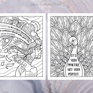 Printable Yoga Inspiration Coloring Pages - PDF Instant Digital ...