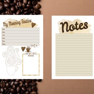 Printable Coffee Lovers Journal Kit - A4 and 6x9 Page Size- PDF Instant ...