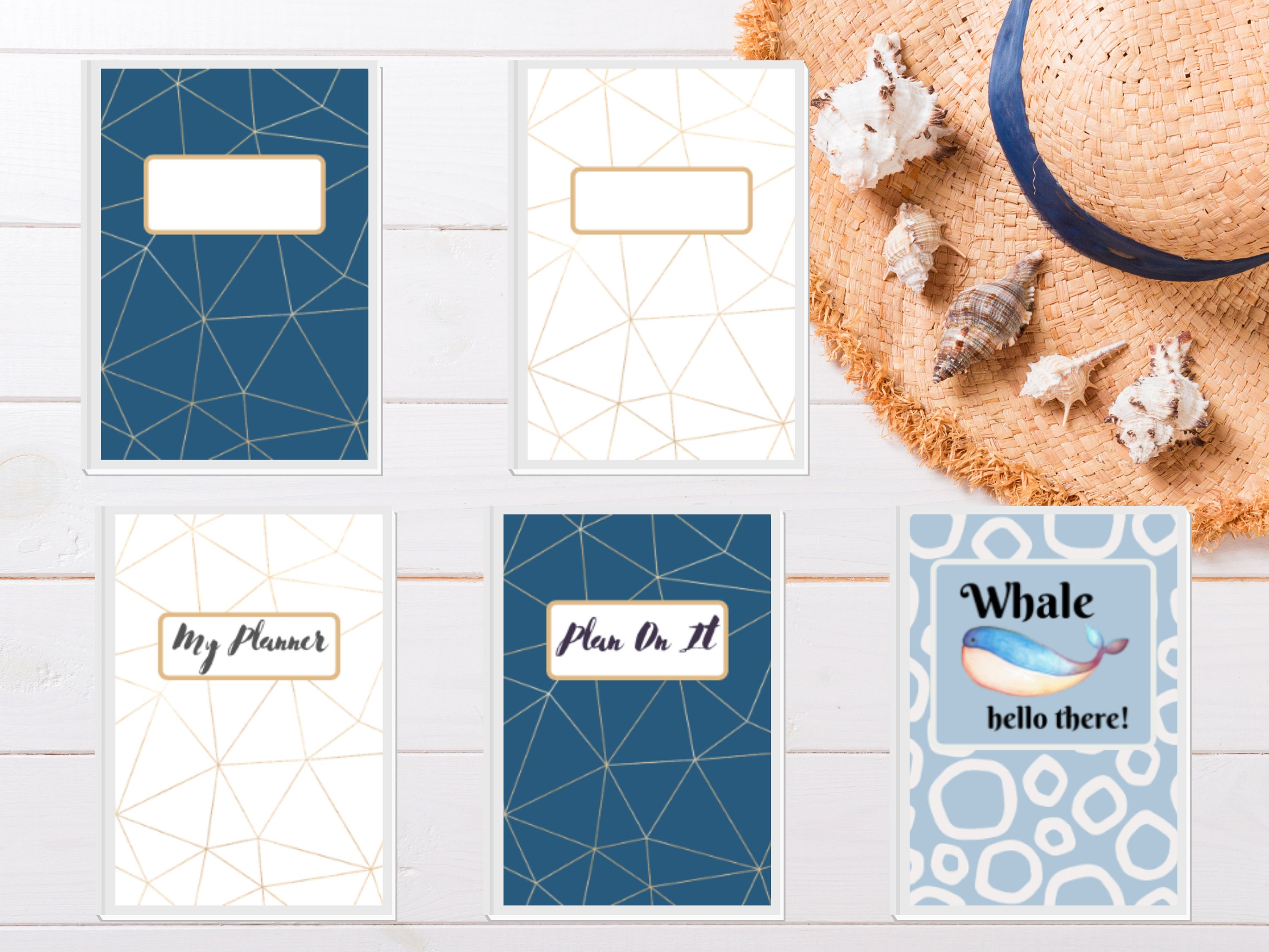 Ocean Watercolor Printable Yearly Planner Kit - Instant PDF Digital ...