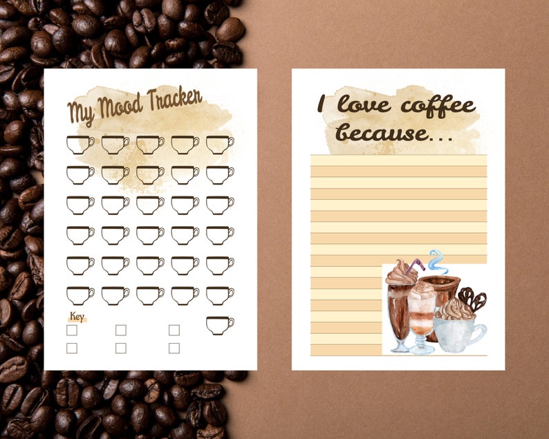 Printable Coffee Lovers Journal Kit - A4 and 6x9 Page Size- PDF Instant ...