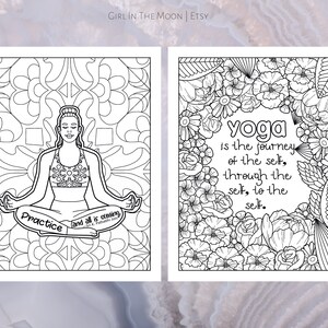 Printable Yoga Inspiration Coloring Pages - PDF Instant Digital ...