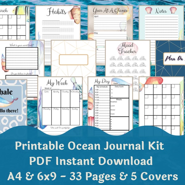 Ocean Daily Planner - Etsy