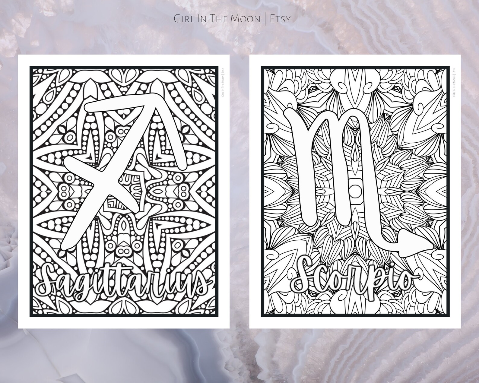 Printable Zodiac Symbol Coloring Pages - Horoscope Coloring - PDF ...