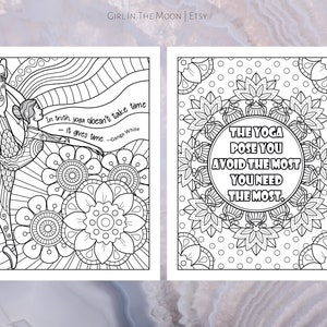 Printable Yoga Inspiration Coloring Pages - PDF Instant Digital ...