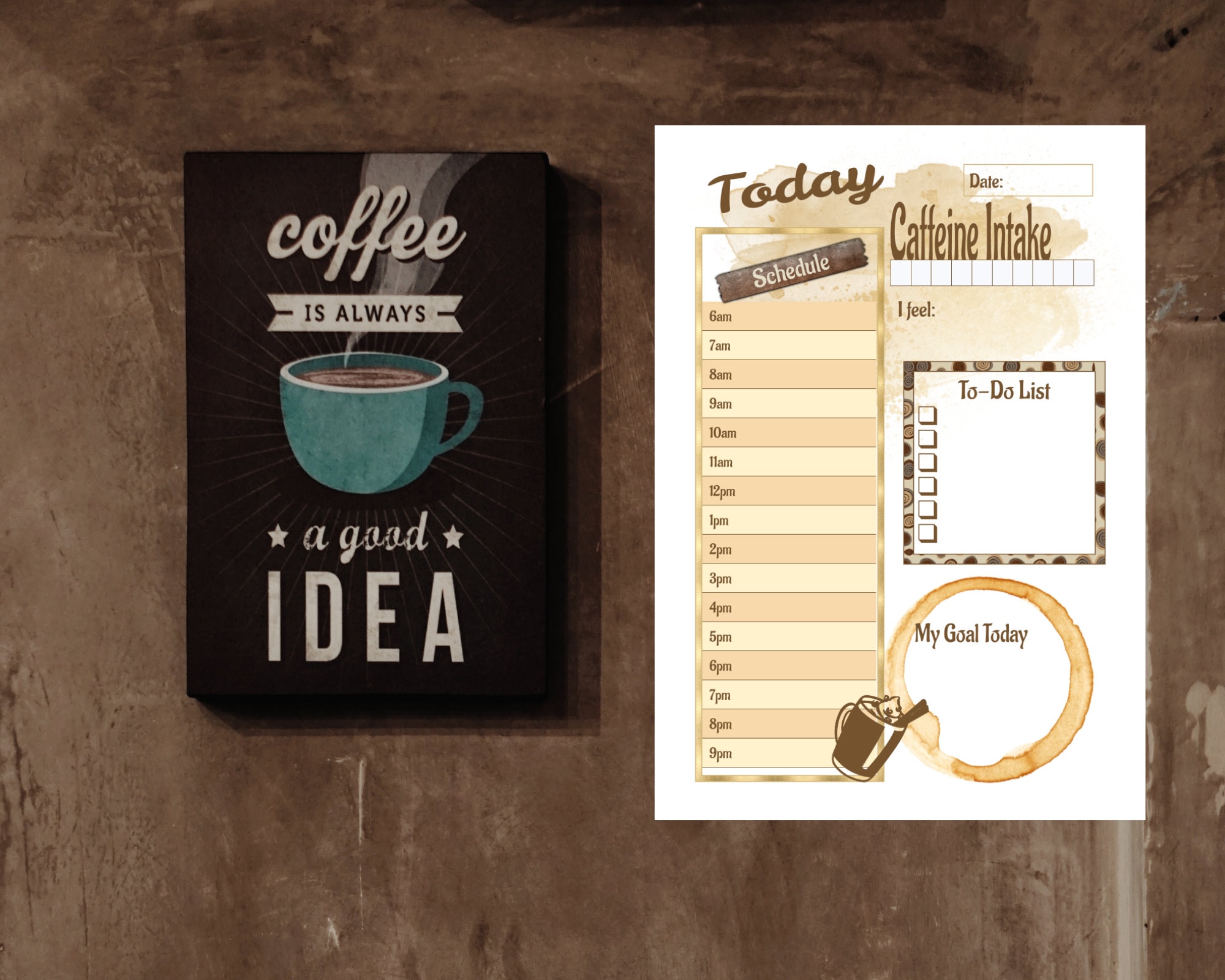 Printable Coffee Lovers Journal Kit - A4 and 6x9 Page Size- PDF Instant ...