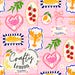 Bright Amalfi Italian Summer Pink Seamless Pattern – Whimsical Seafood ...