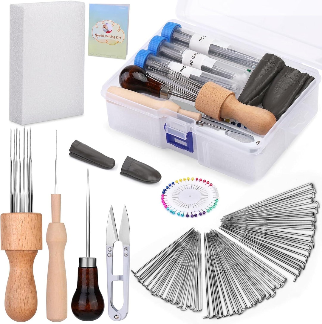 60 PCS Needle Felting Supplies Kit, Wool Felting Needles Supplies for ...