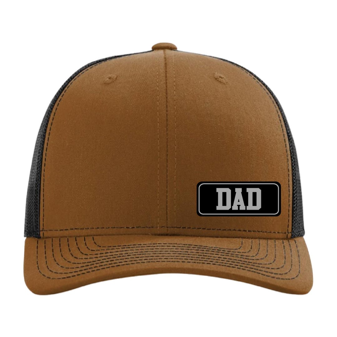 Dad Hat, Custom Leather Patch Cap, Personalized Gift for Dad, Unique ...
