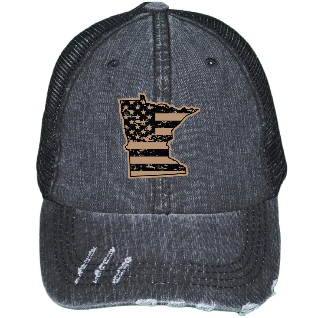 Ladies Minnesota Vegan Leather Patch Cap, Ponytail Trucker Hat ...