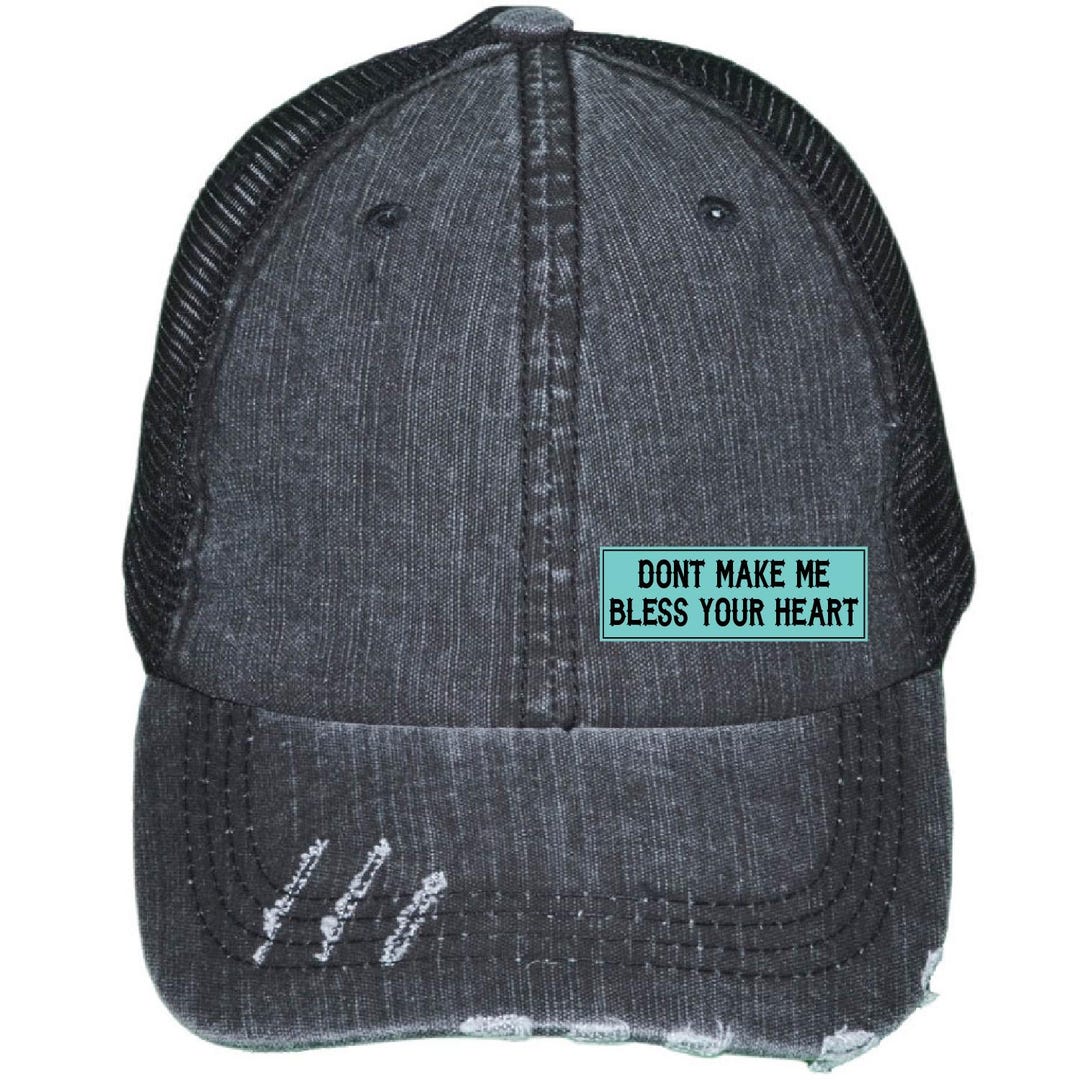 Bless Your Heart Hat, Custom Leather Patch Cap, Southern Charm Hat ...
