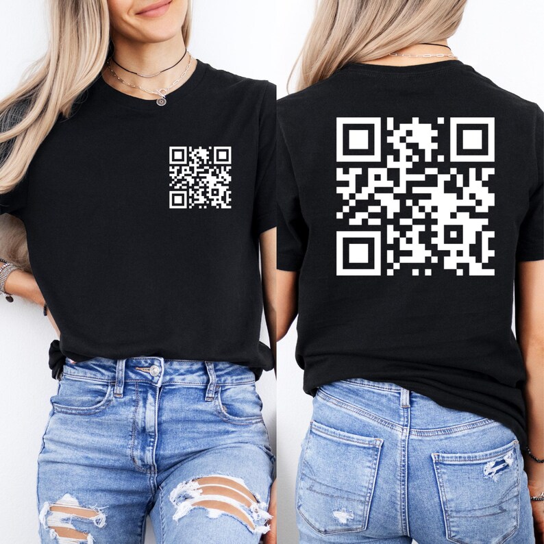 QR Code Shirt Comfort Colors Custom QR Tshirt Personalized QR Tee ...