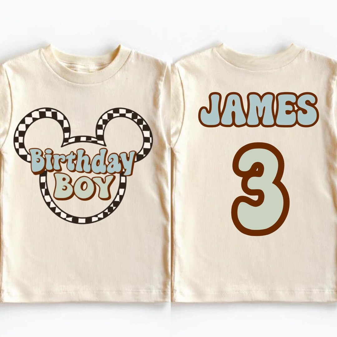 Disney Custom Birthday Boy Shirt Mickey Boys Birthday Shirt Retro ...
