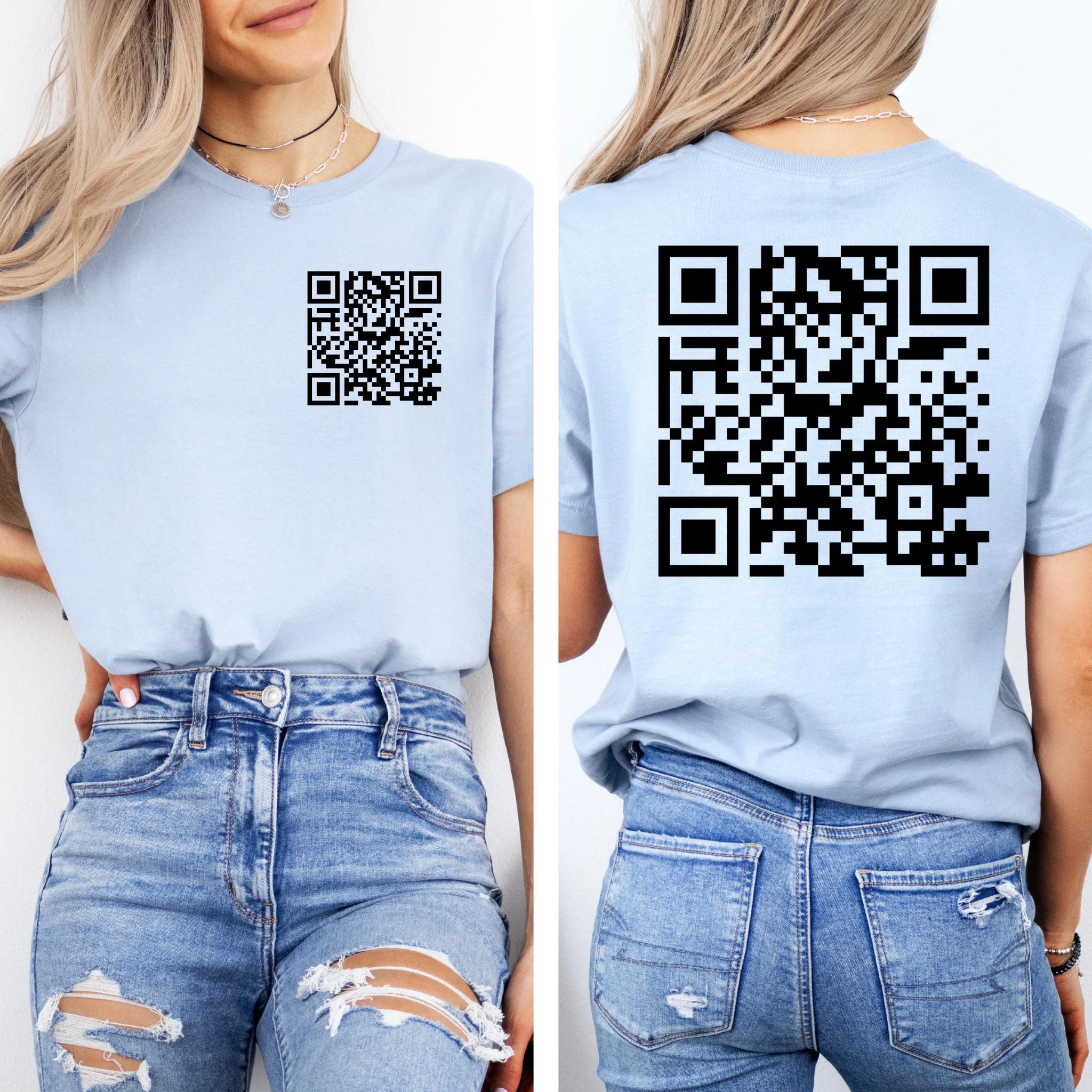 QR Code Shirt Comfort Colors Custom QR Tshirt Personalized QR Tee ...