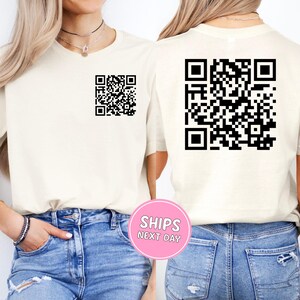 QR Code Shirt Comfort Colors Custom QR Tshirt Personalized QR Tee ...