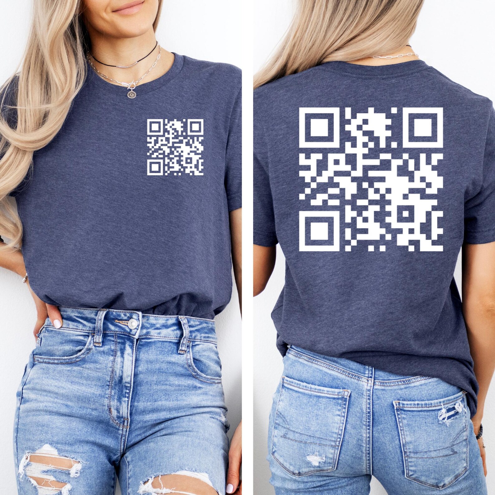 QR Code Shirt Comfort Colors Custom QR Tshirt Personalized QR Tee ...