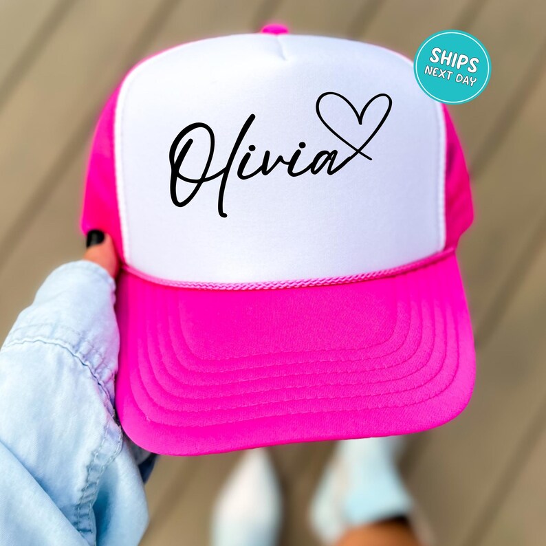 Kids Custom Name Trucker Hat Personalized Toddler Hat Personalized Name ...