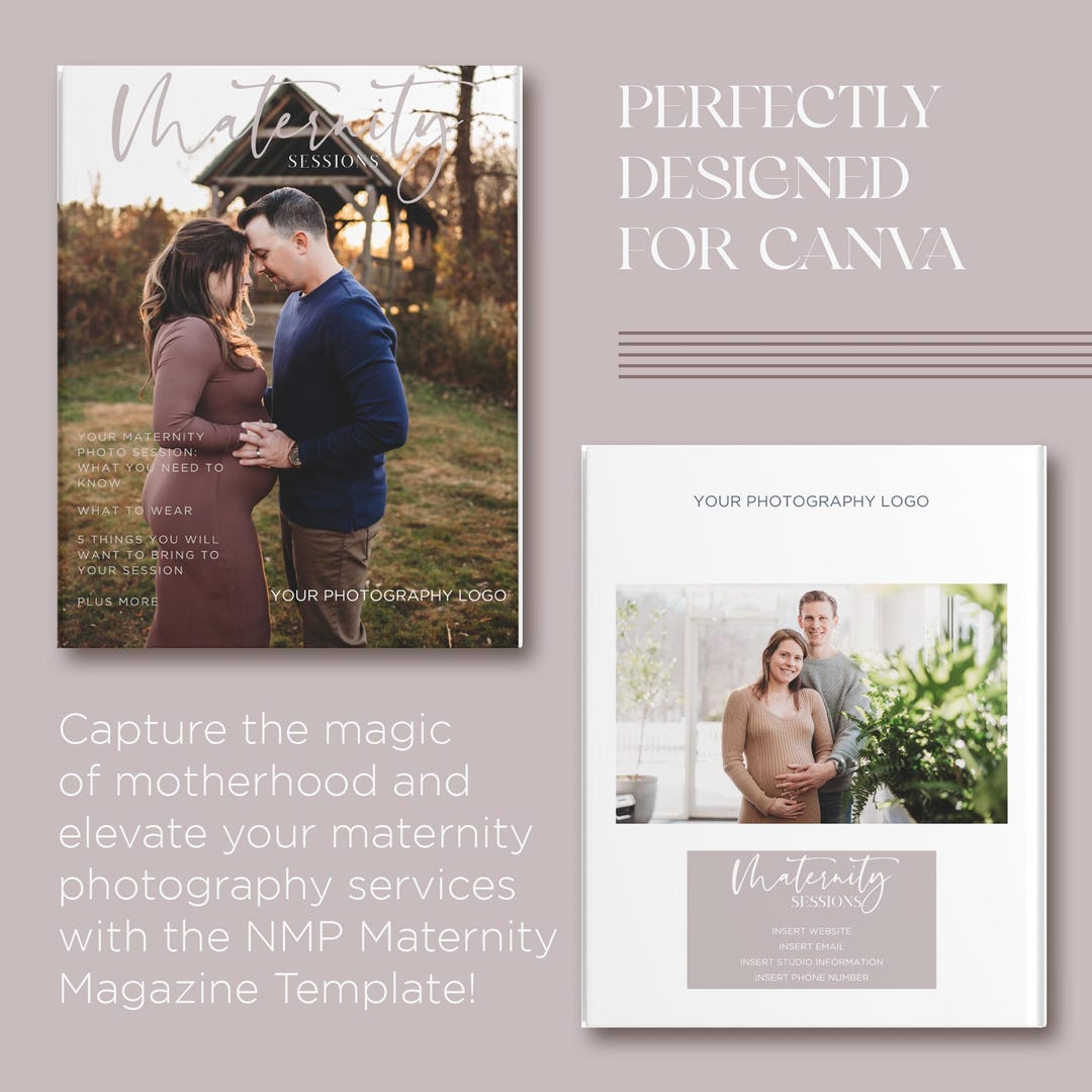 Maternity Photography Client Guide | Editable Canva Template ...