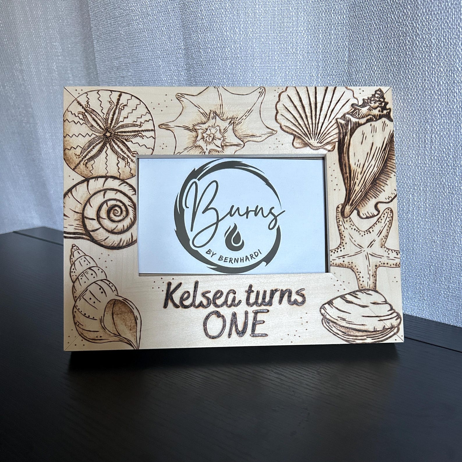 Custom Woodburned Seashell Picture Frame - Etsy