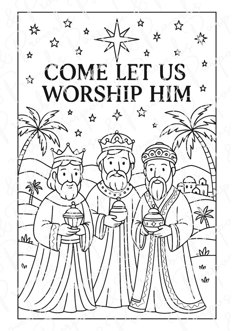 Christian Christmas Colouring Sheet | Sunday School | Come Let Us ...