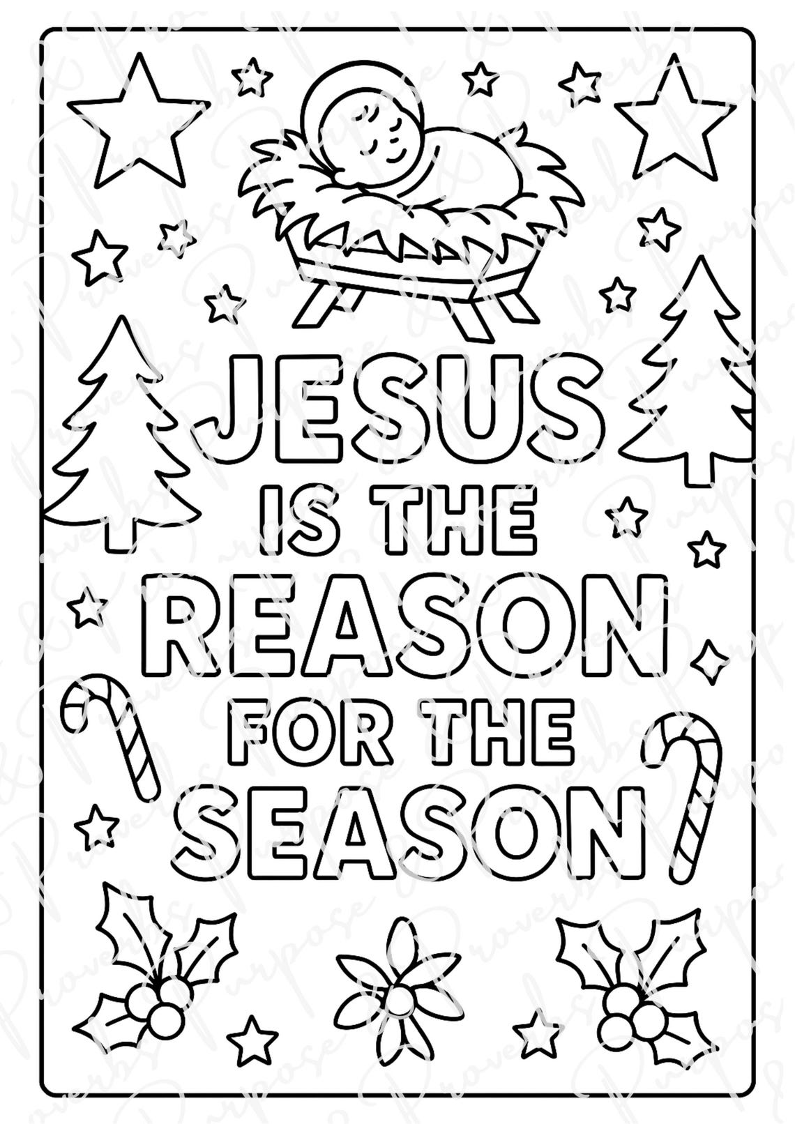 Christian Christmas Colouring Sheet | Sunday School | Jesus is the ...