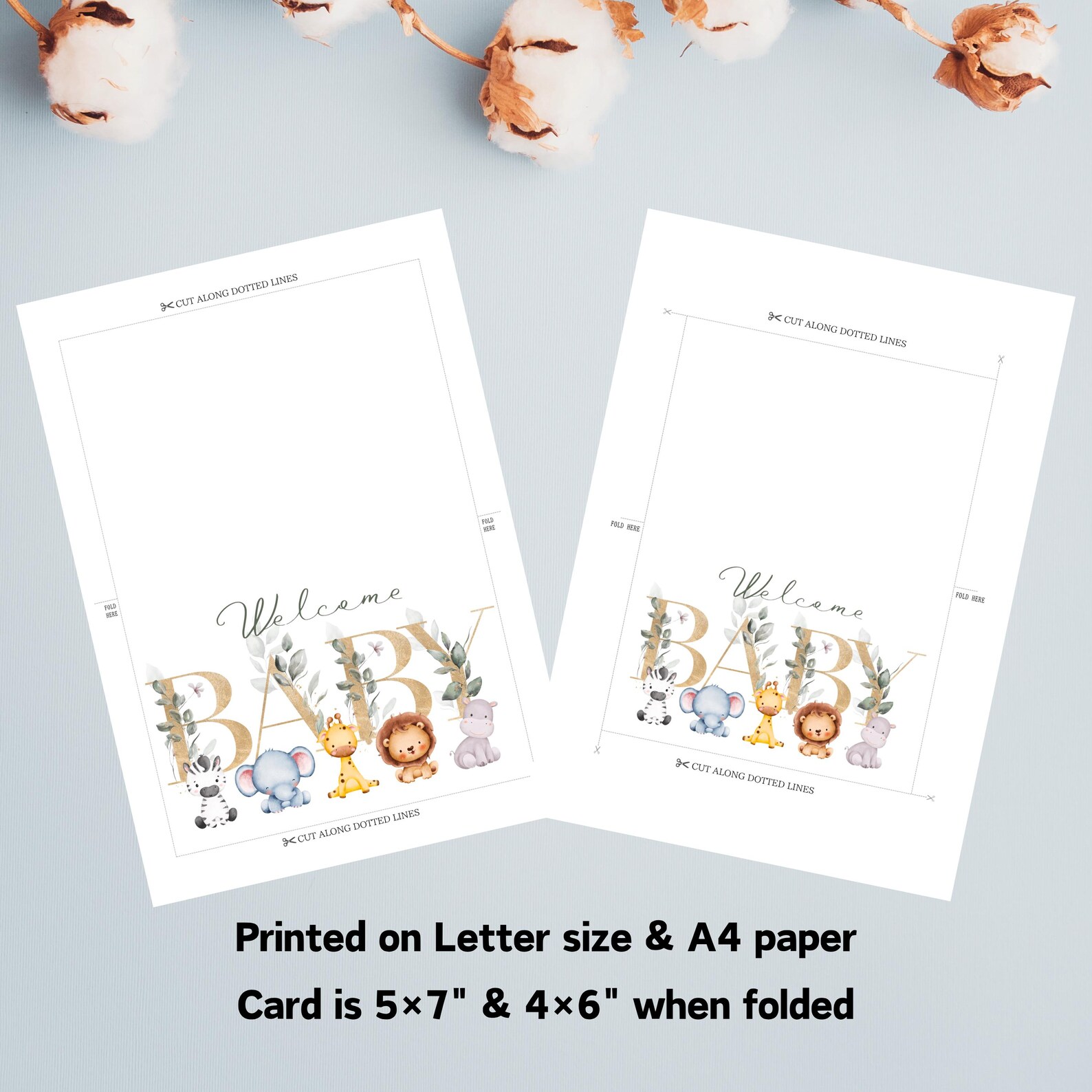 Welcome BABY - Digital Download - Printable New Baby Congratulations ...