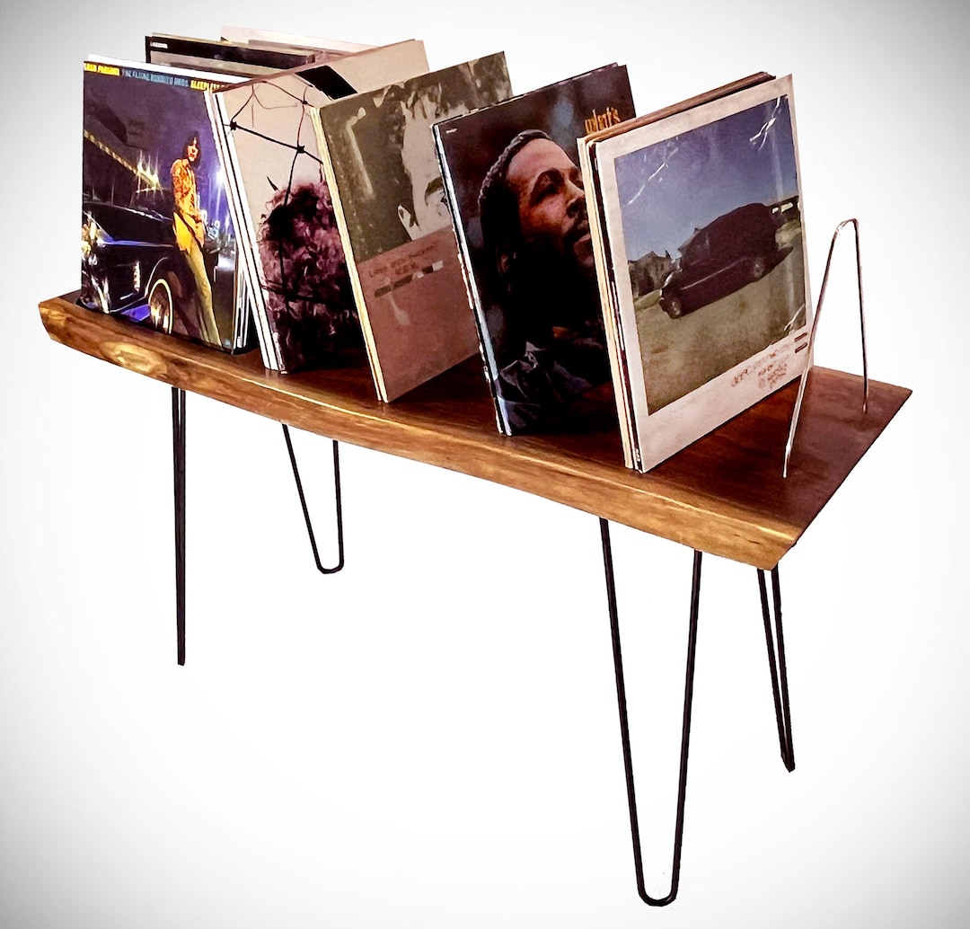 Live-edge Record Rack Table - Etsy