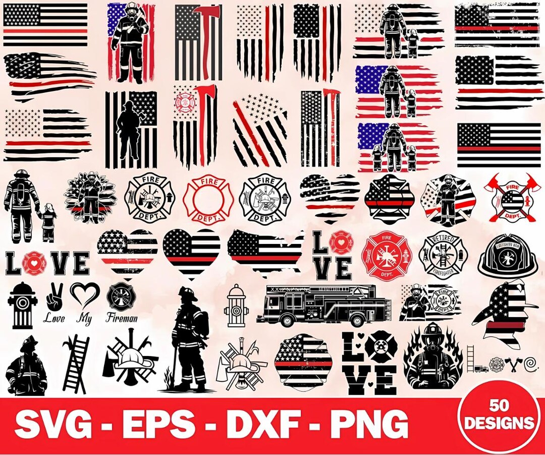 Bundle Firefighter Svg, Fireman Svg, Fire Dept Svg, Fire Department Svg ...