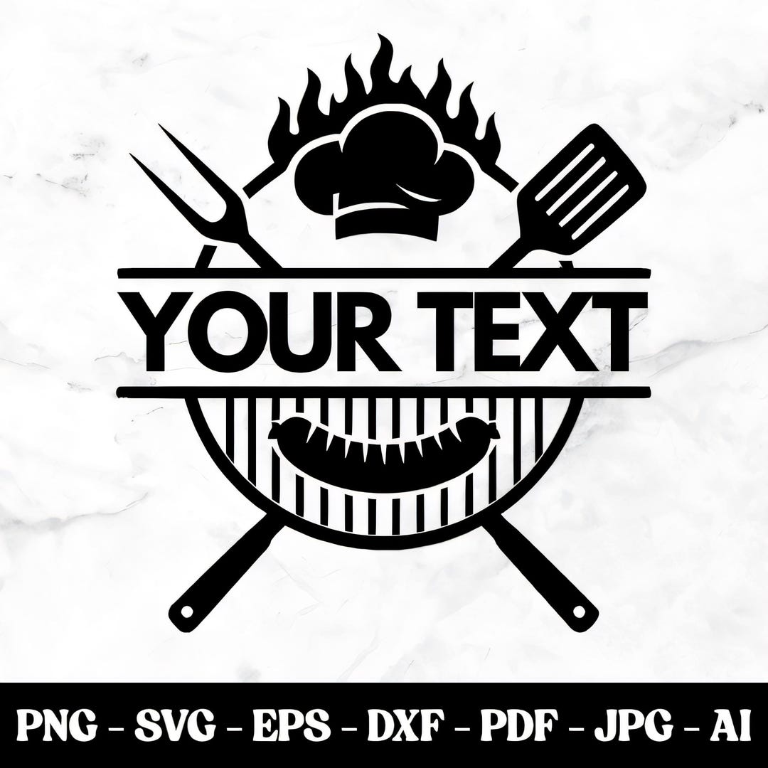 Grilling Svg, BBQ Grill Svg, Barbeque Clipart, Grill Monogram Svg ...