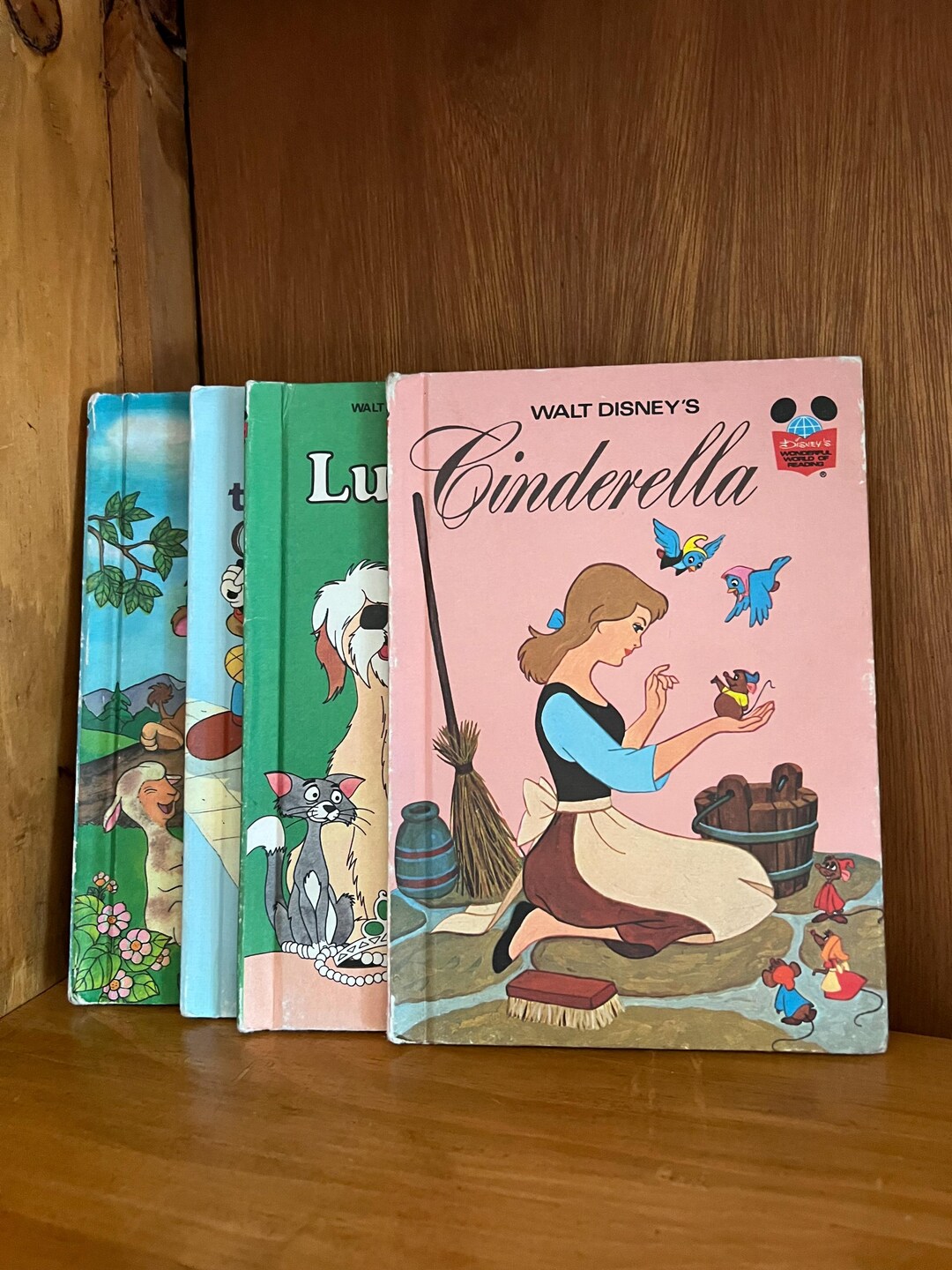 Vtg 70’s Disney Children’s Books Bundle - Cinderella, Pluto, Lambert ...