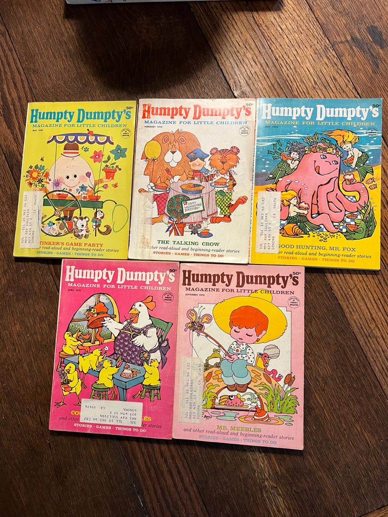 Vintage Humpty Dumpty’s Magazine for Little Children From 1970’s - Lot ...