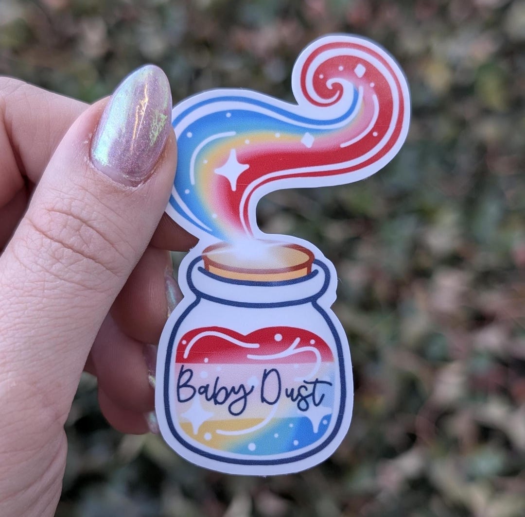 Baby Dust Sticker – IVF & TTC Good Luck Charm - Etsy