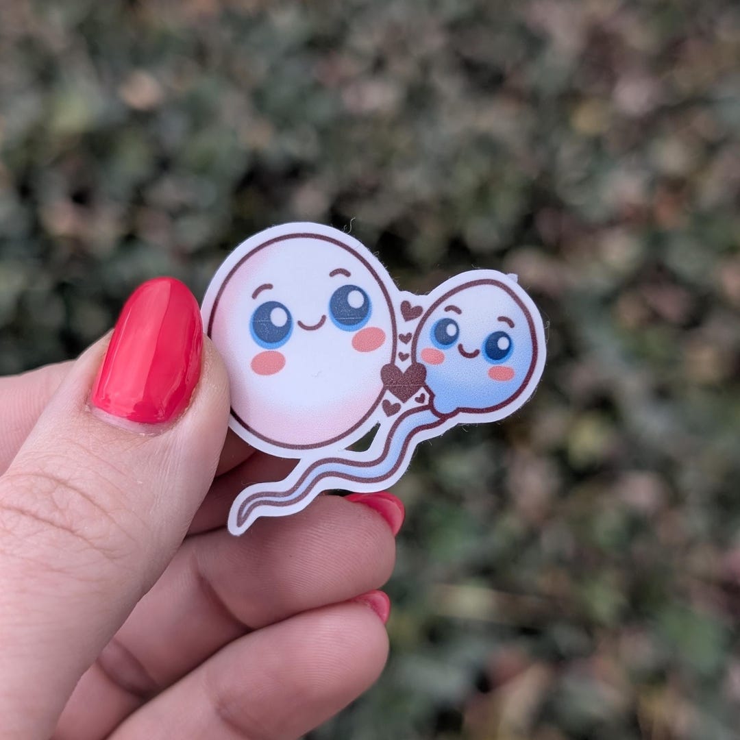 Cute Sperm & Egg Sticker | TTC, IVF, IUI, Infertility Warriors - Etsy