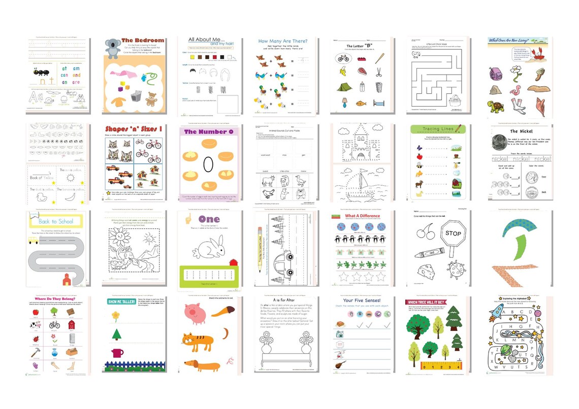 Preschool Activity Sheets , Early Learning Worksheets , Educational ...
