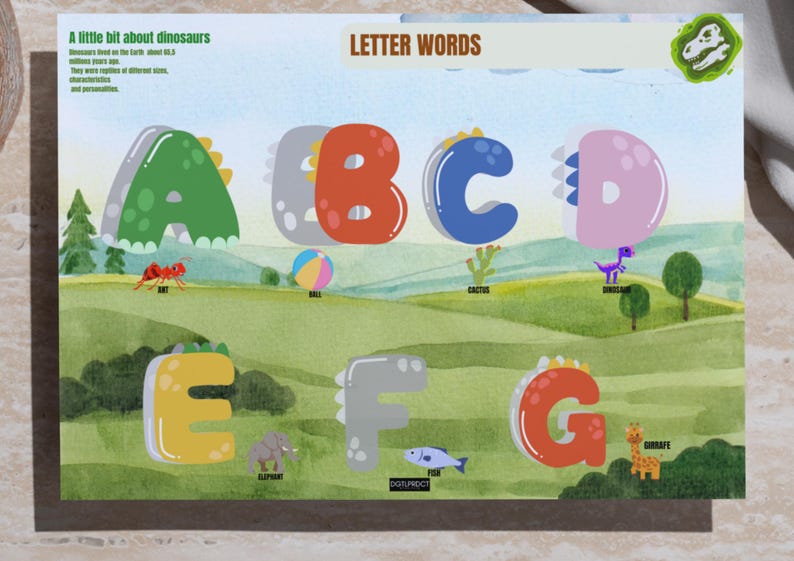 Dinosaur Alphabet Book | Dinosaur Letter Tracing | Toddler Dino ...