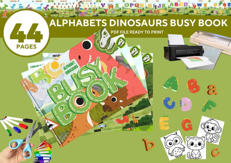 Dinosaur Alphabet Book | Dinosaur Letter Tracing | Toddler Dino ...