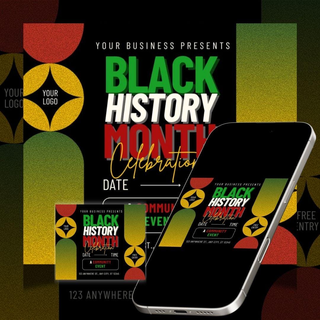 Black History Month Celebration Flyer | Editable Event Template ...