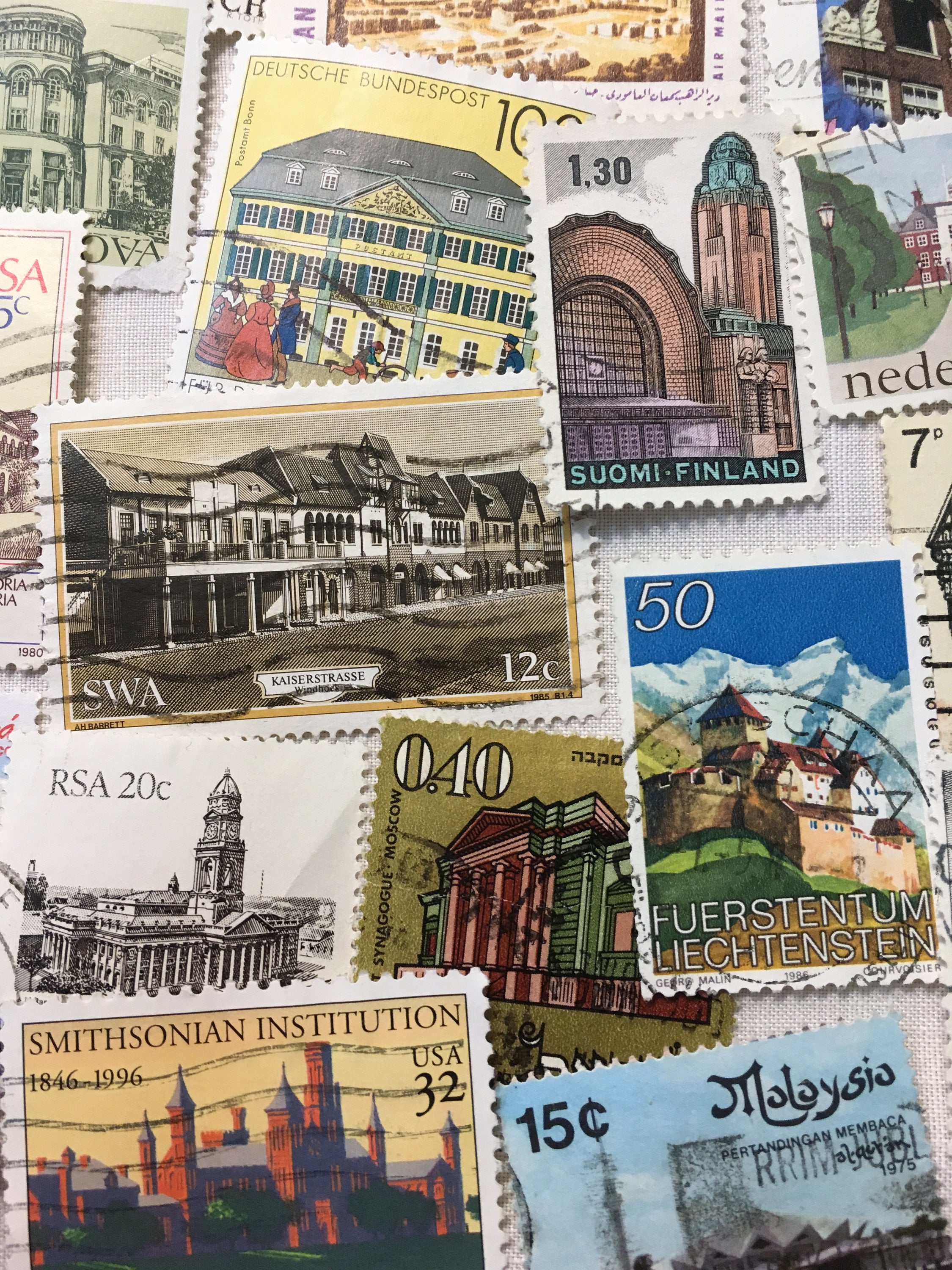 30 Architecture Stamps Buildings Stamps Vintage Stamps | Etsy