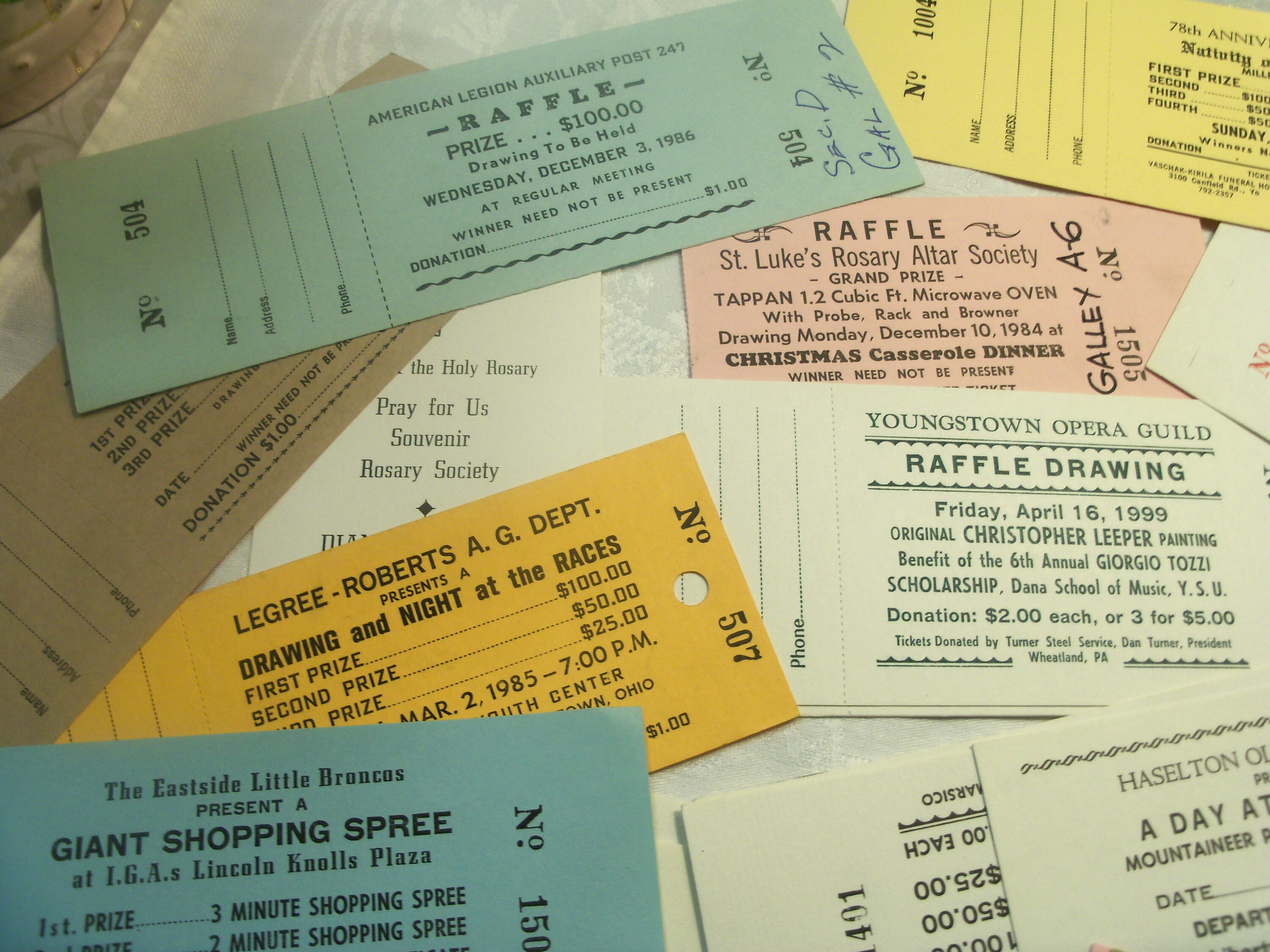 15 Raffle Tickets Vintage Raffle Tickets Vintage ephemera | Etsy