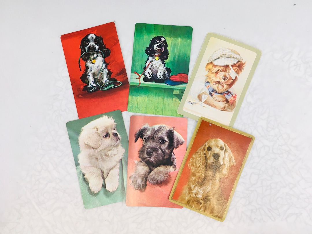12 Puppy Playing Cards, Playing Cards Swap,puppies, Playing Card ...