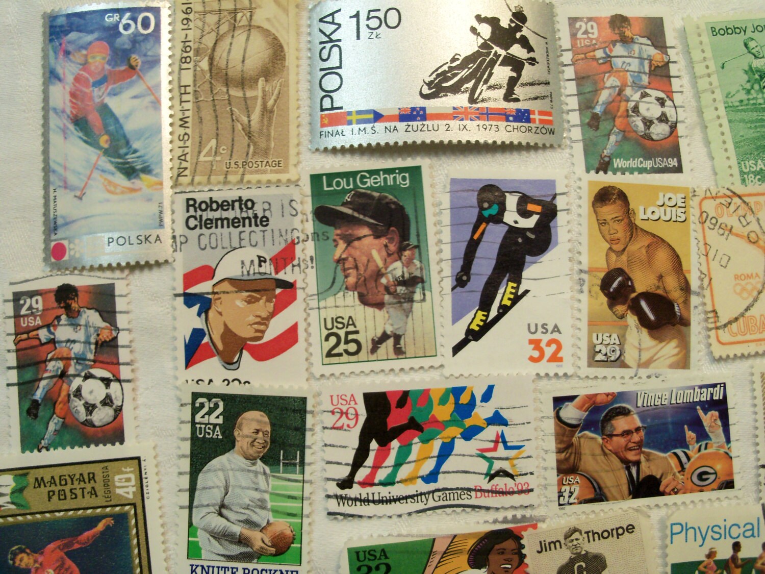 40 Sport Postage Stamps Postage Stamps Base Ball Soccer | Etsy