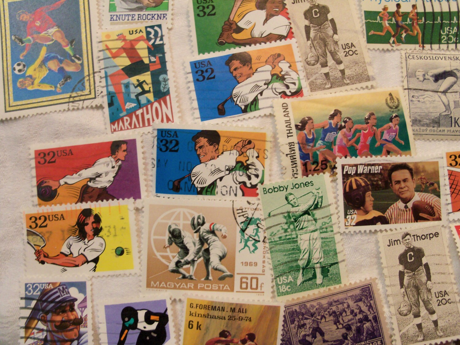 40 Sport Postage Stamps Postage Stamps Base Ball Soccer | Etsy