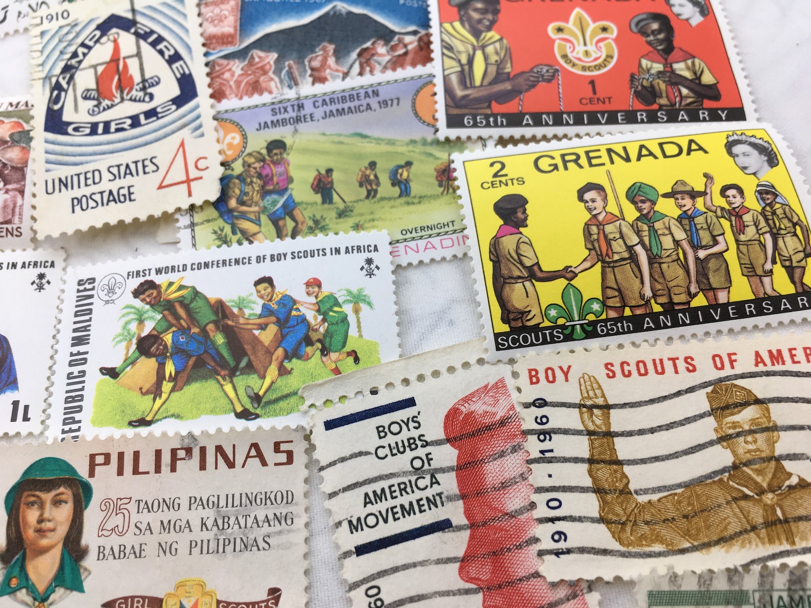 30 Scout Stamps Boy Scouts Girl Scouts Campfire World Wide - Etsy