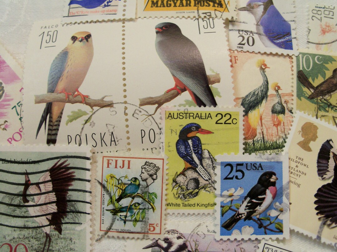 25 Bird Postage Stamps, Postage Stamps, Used Stamps, Craft Stamps ...