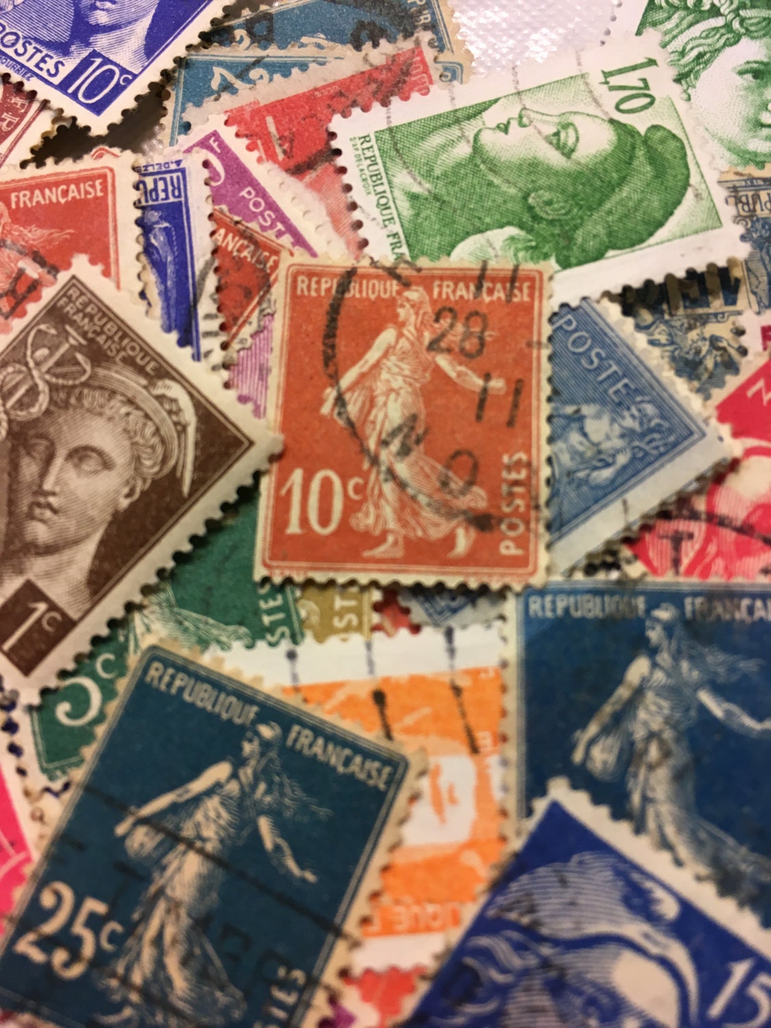 30 French Stamps French Postage Stamps Vintage Postage | Etsy