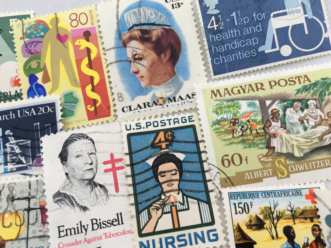 20 Stamps, Nurses, Doctor, First Responder, Medicine, World Wide Health ...