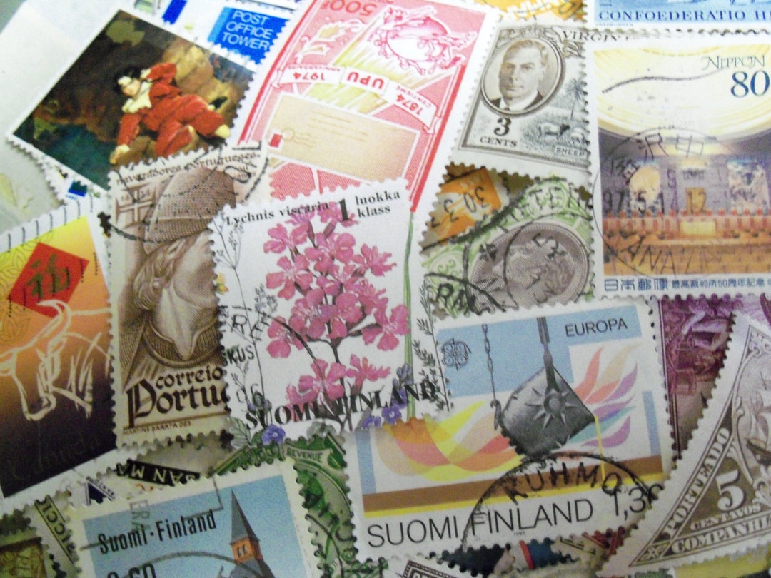 Bulk Stamps 60 World Wide Stamps, Postage Stamps, Vintage Stamps, Used ...