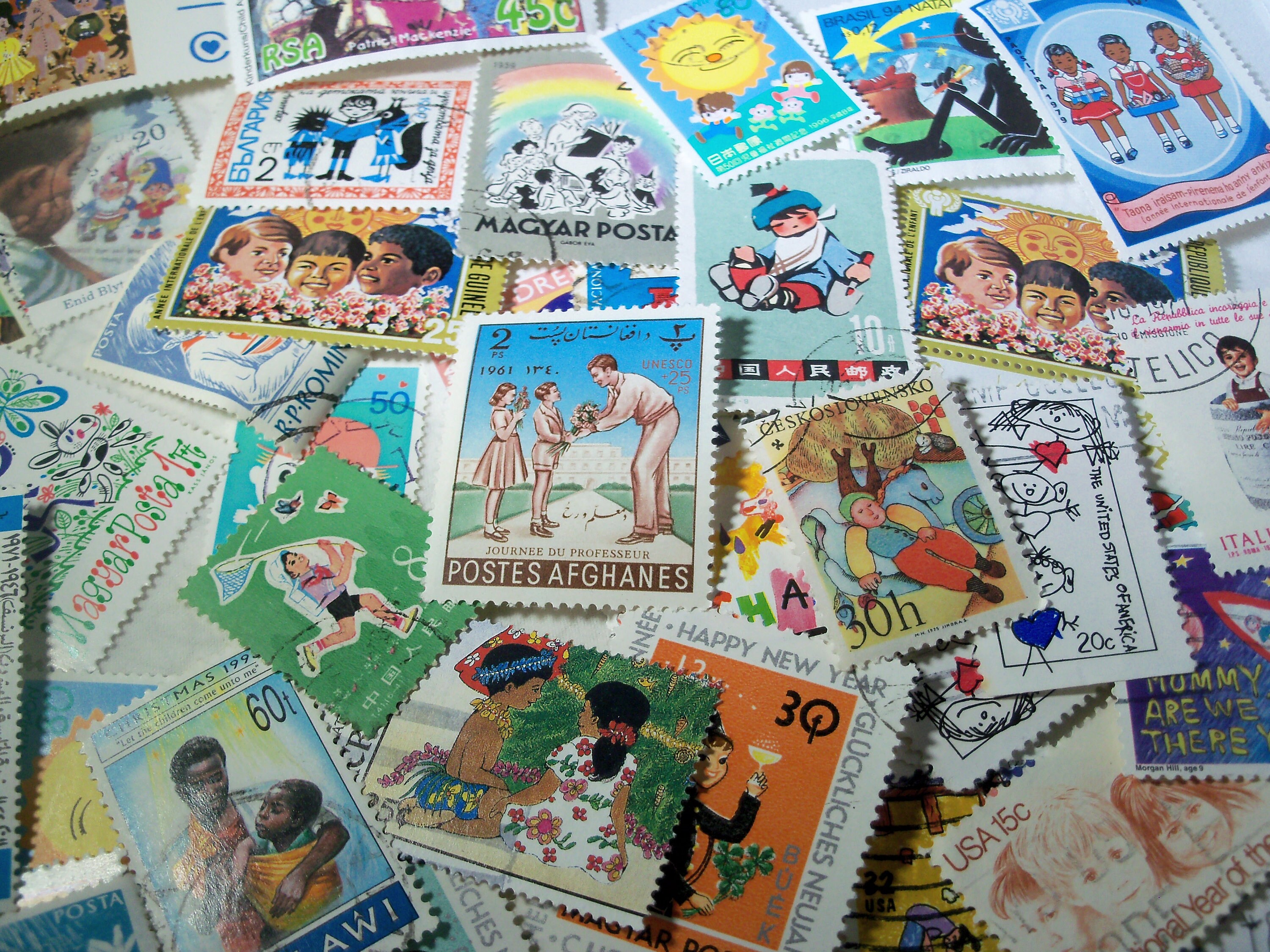 25 Children Stamps Postage Stamps Stamps of Children - Etsy