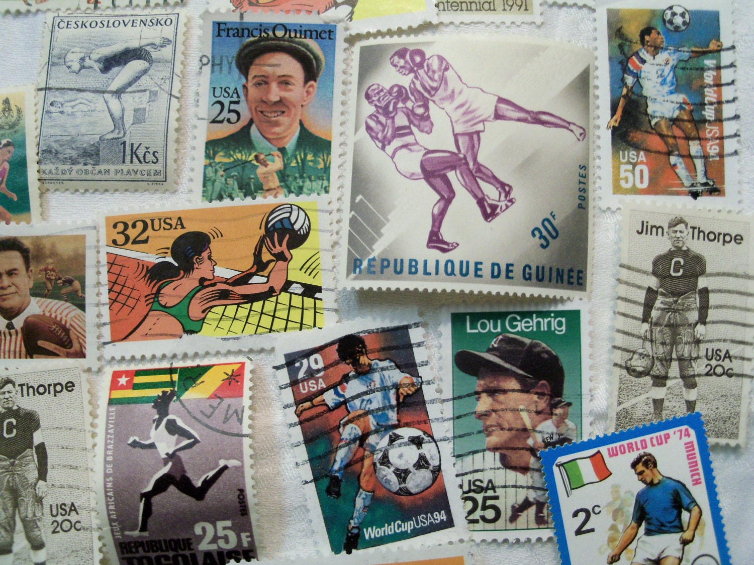 40 Sport Postage Stamps Postage Stamps Base Ball Soccer | Etsy