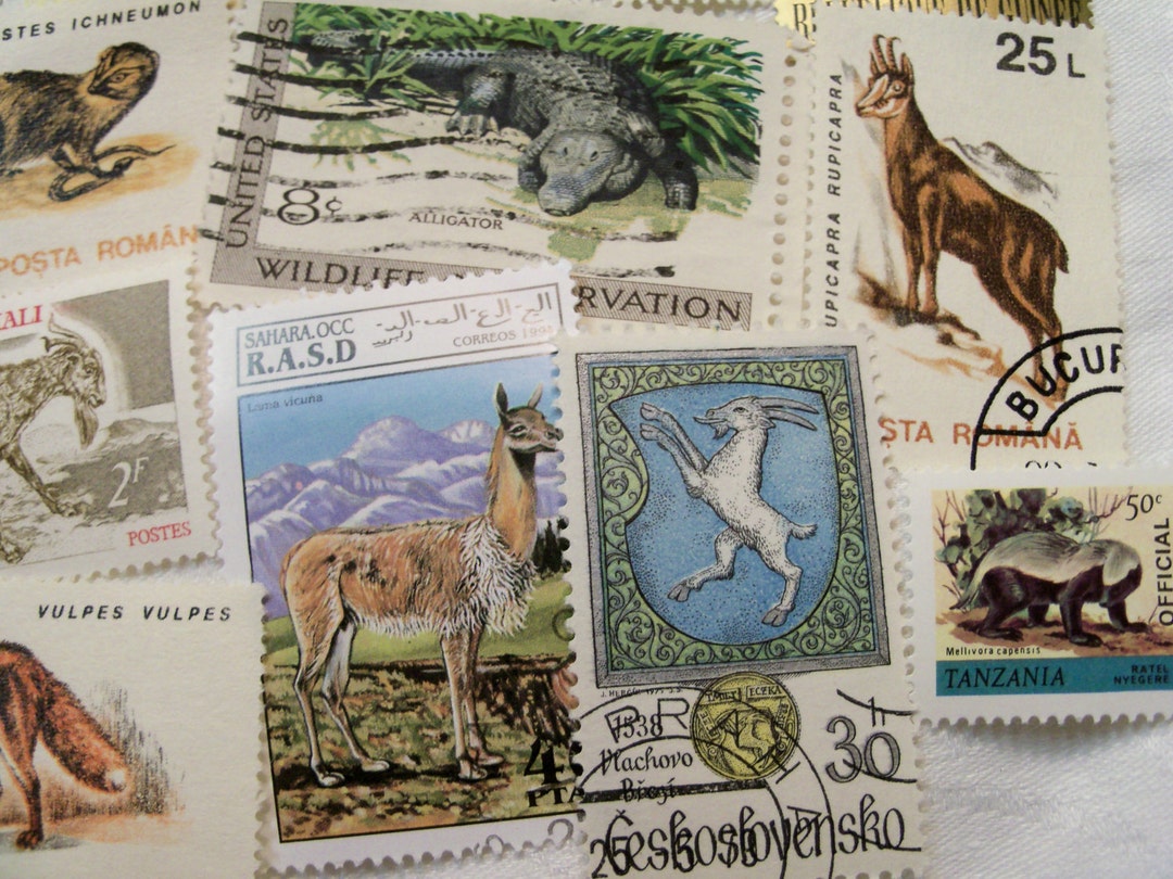 30 Animal Postage Stamps, Wild Life Stamps, Used Stamps, Postage Stamps ...